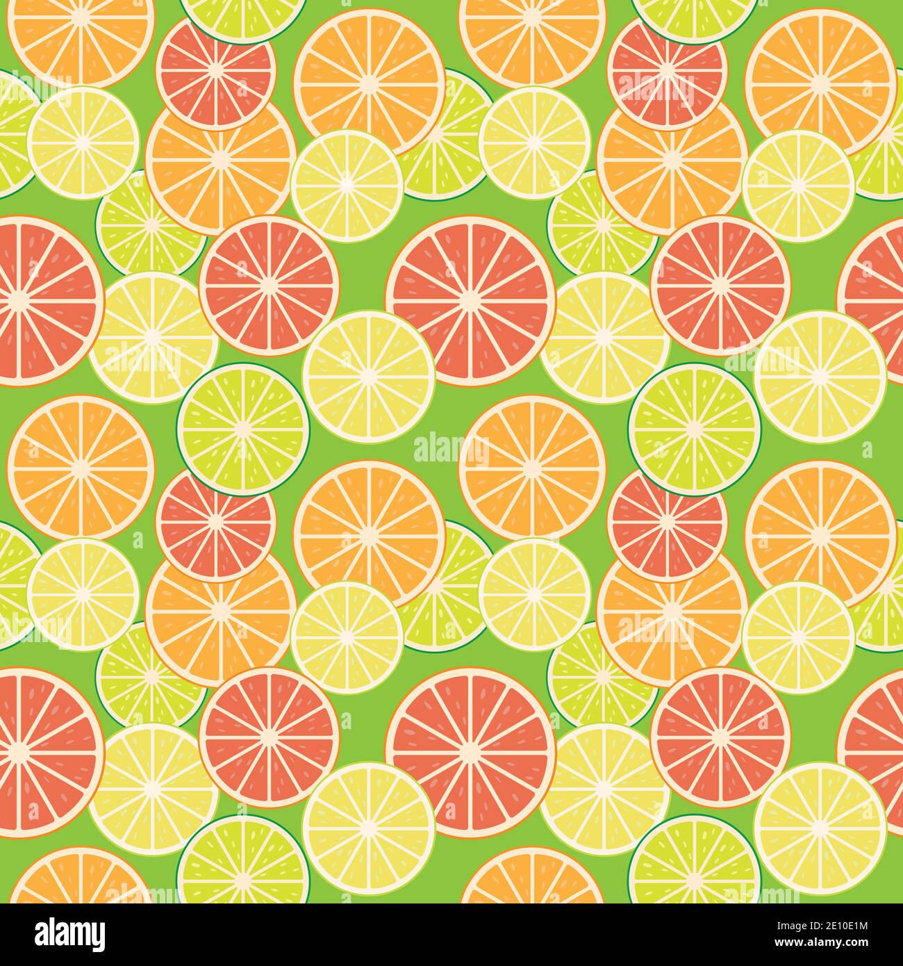 Seamless pattern of colorful citrus. Fruits textile print. Vector ...