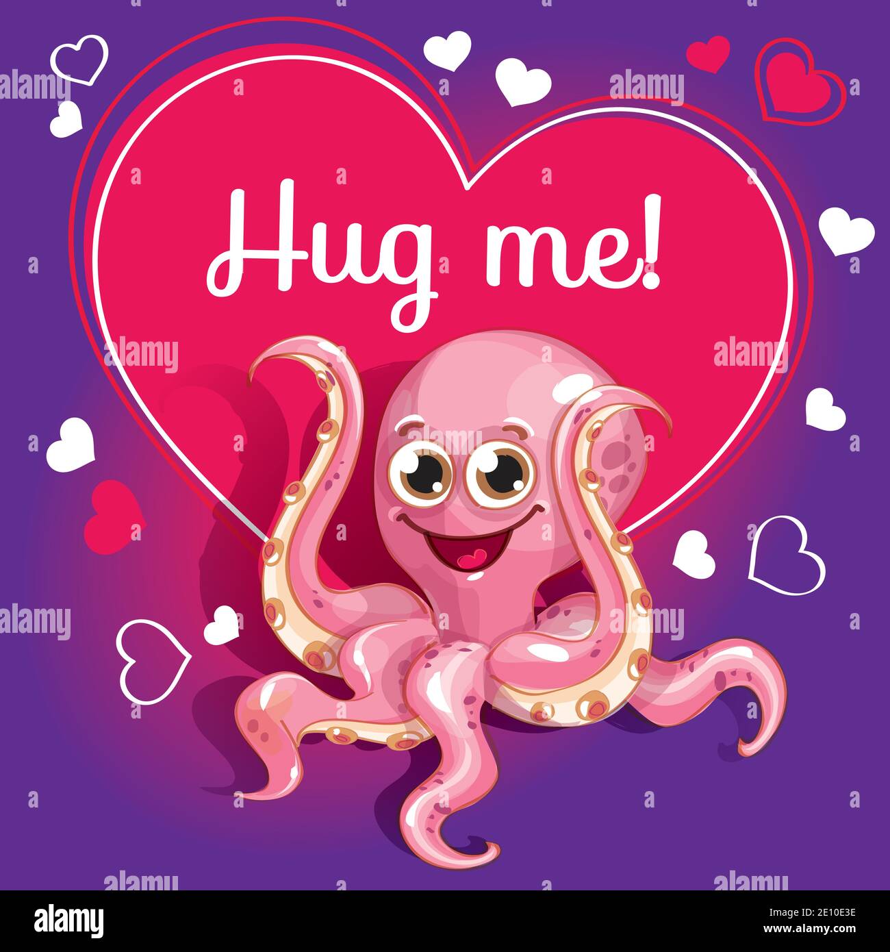 Cartoon octopus ready for a hugging Stock Vector Image & Art - Alamy