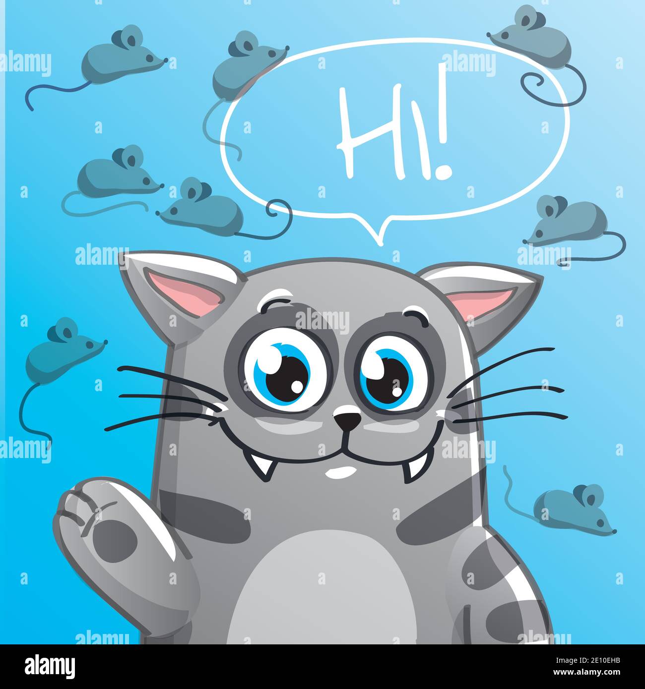 Vector cartoon hi hi-res stock photography and images - Alamy