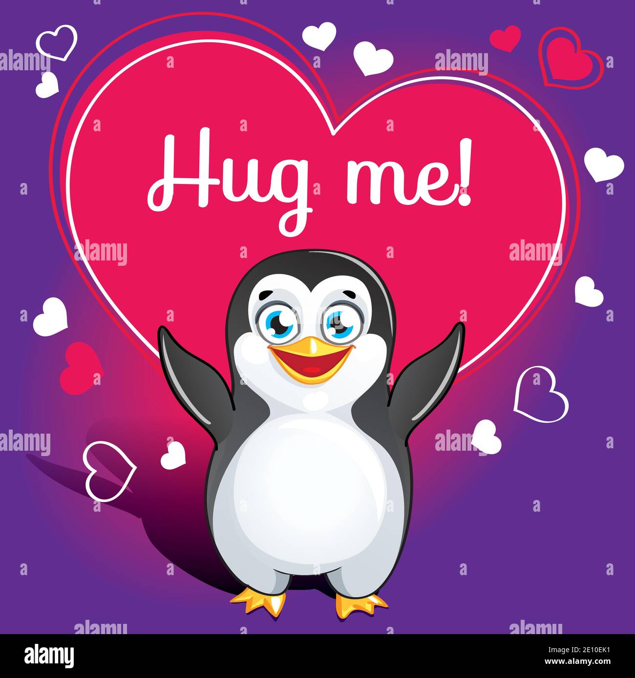 Cartoon penguin ready for a hugging Stock Vector Image & Art - Alamy