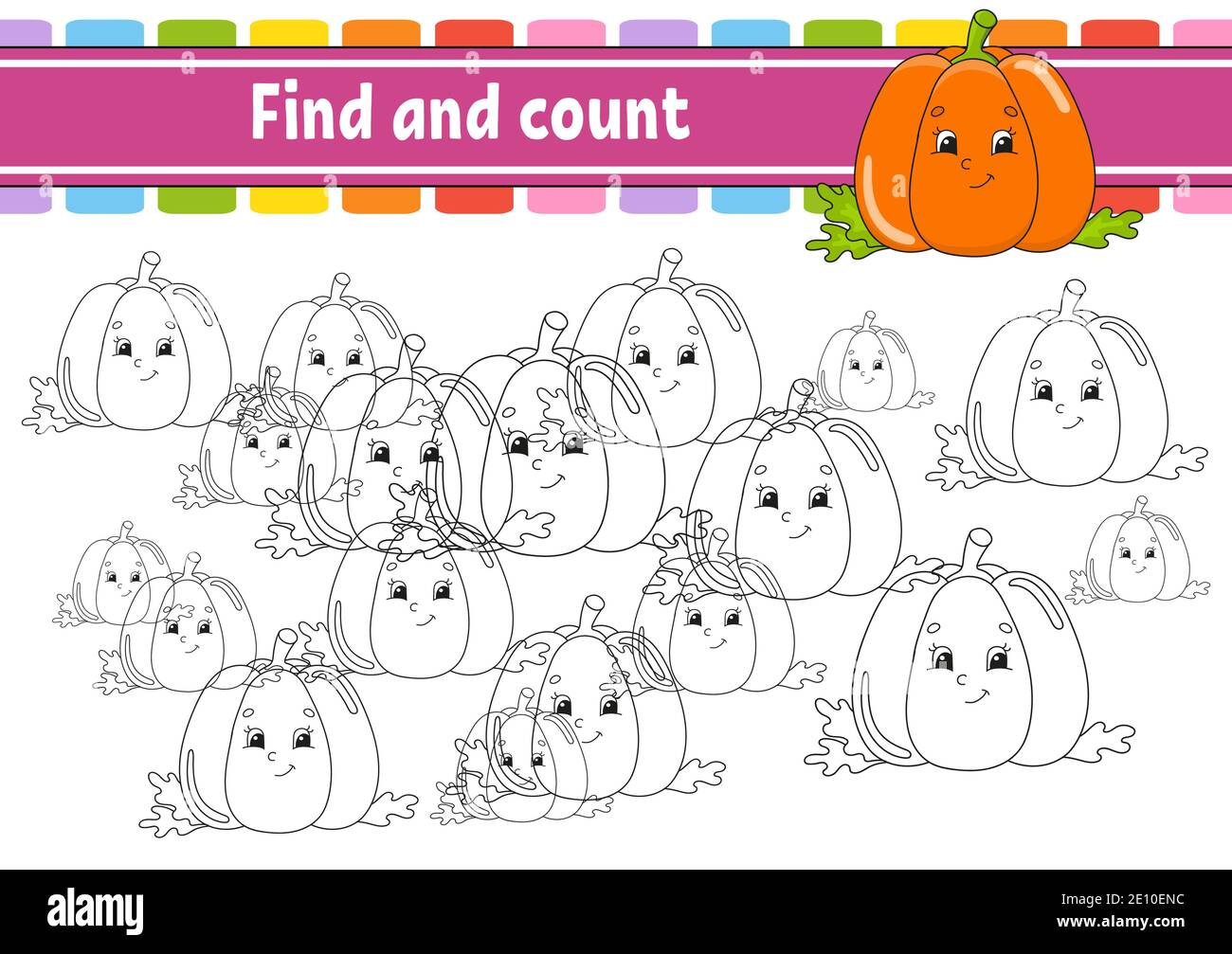 Find and count. Education developing worksheet. Activity page with ...
