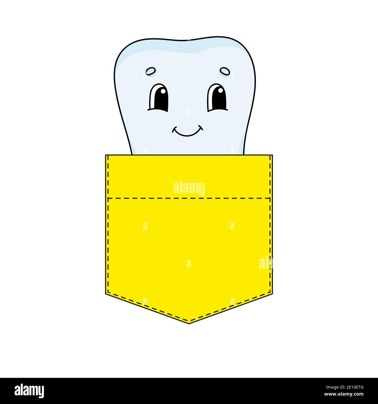 Cute character in shirt pocket. Colorful vector illustration. Cartoon ...