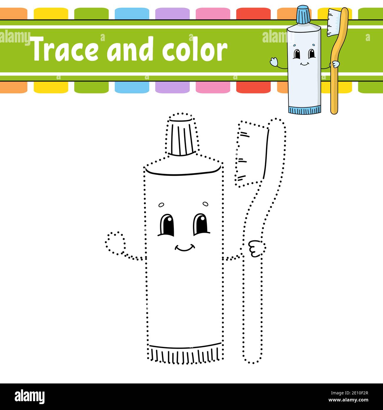 Adult and kids toothpaste Cut Out Stock Images & Pictures - Alamy