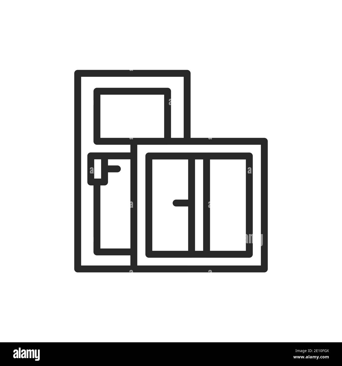 Choice doors, windows color line icon. Pictogram for web page, mobile ...