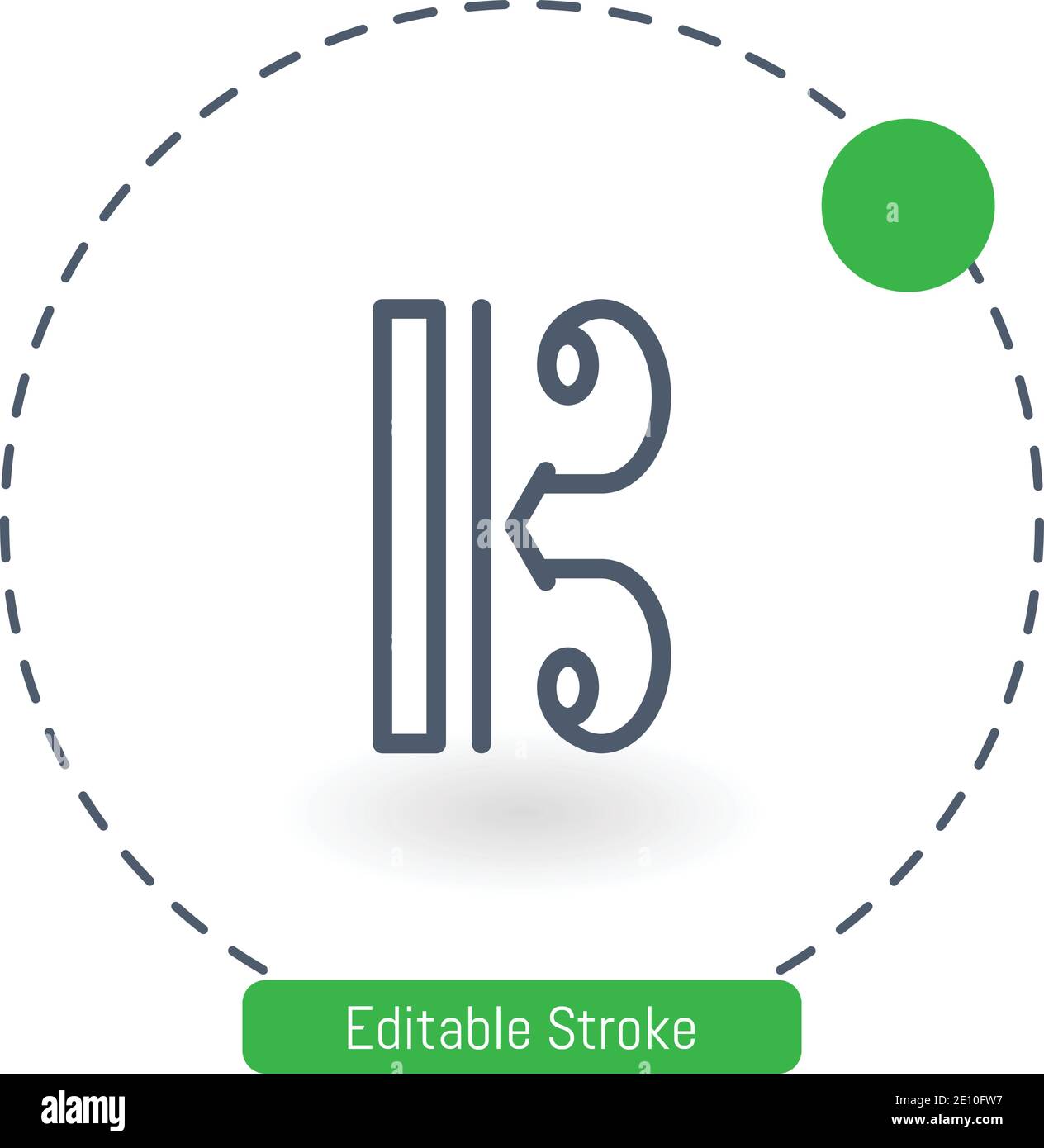 alto clef vector icon editable stroke outline icons for web and mobile ...