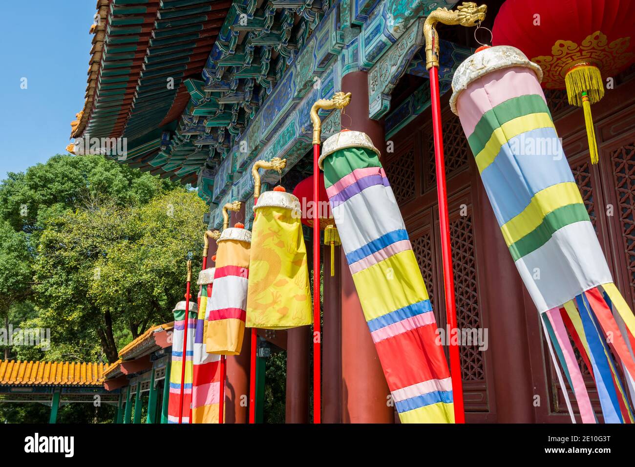 Tibetan prayer flag pole in hi-res stock photography and images - Alamy