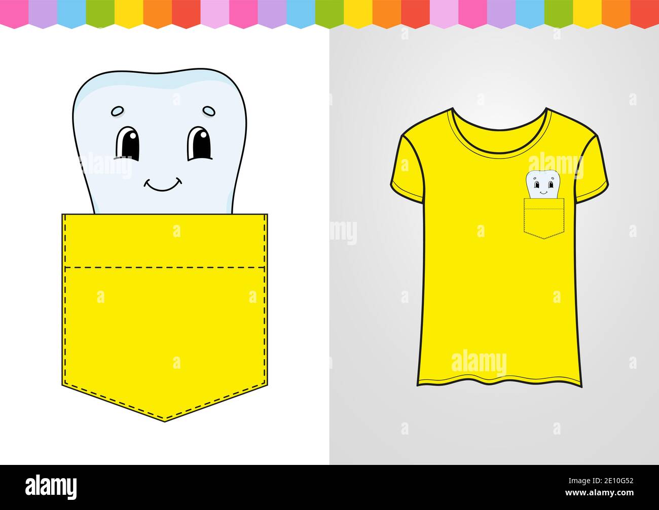 Cute character in shirt pocket. Cute character. Colorful vector ...