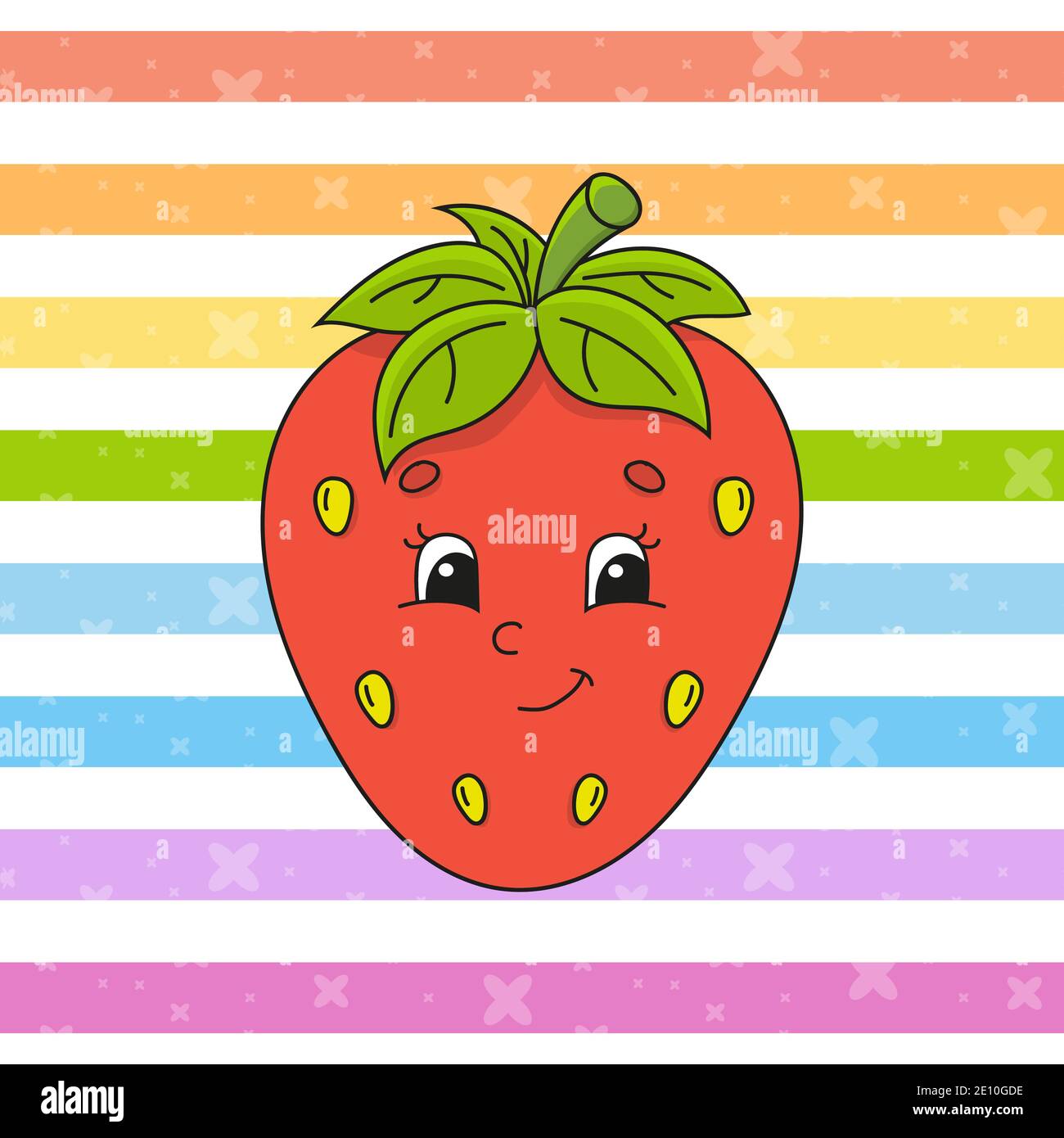 Cute character. Colorful vector illustration. Cartoon style. Isolated ...