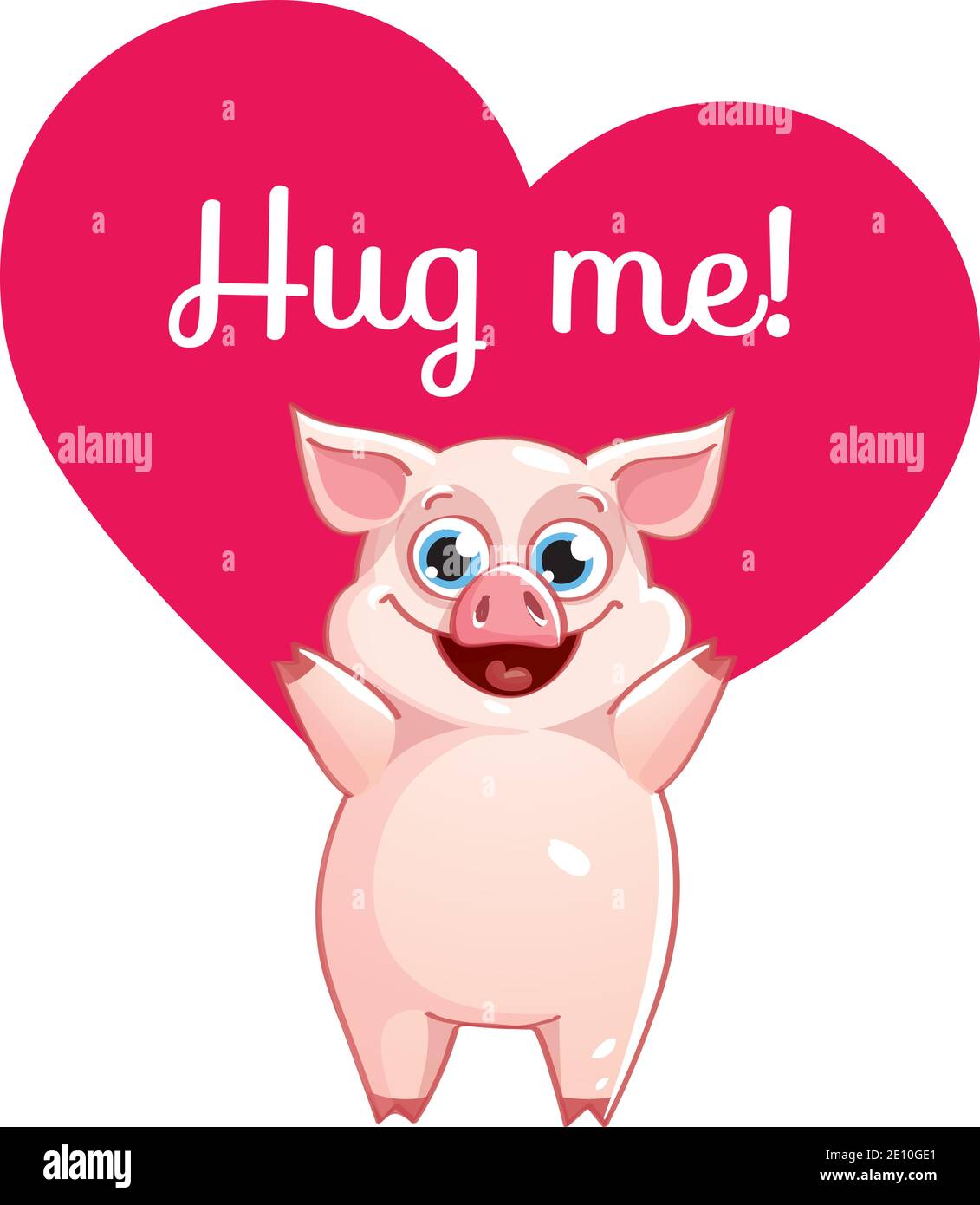 Cartoon pig ready for a hugging Stock Vector Image & Art - Alamy