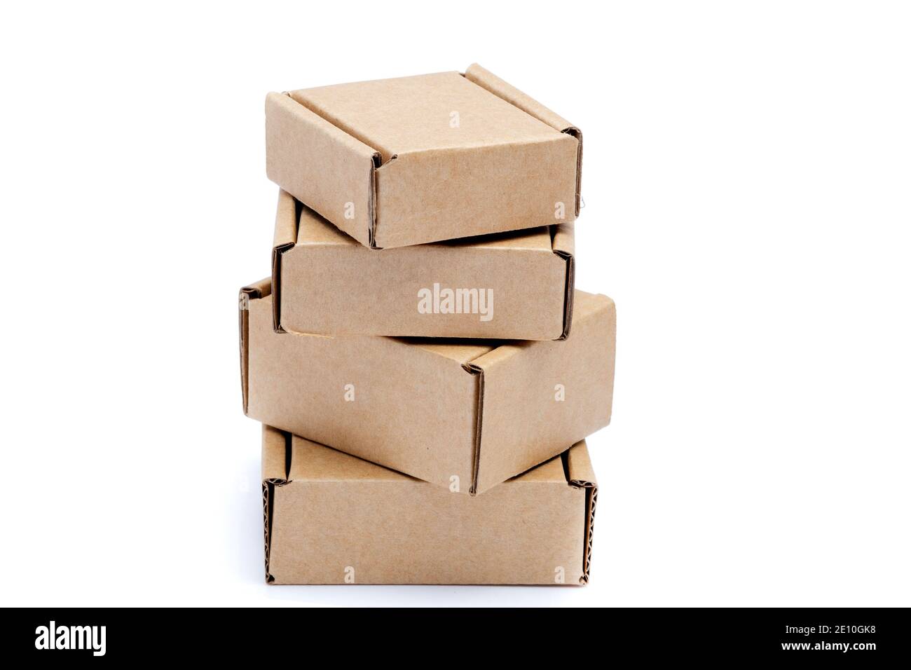 collection of various cardboard boxes on white background Stock Photo ...