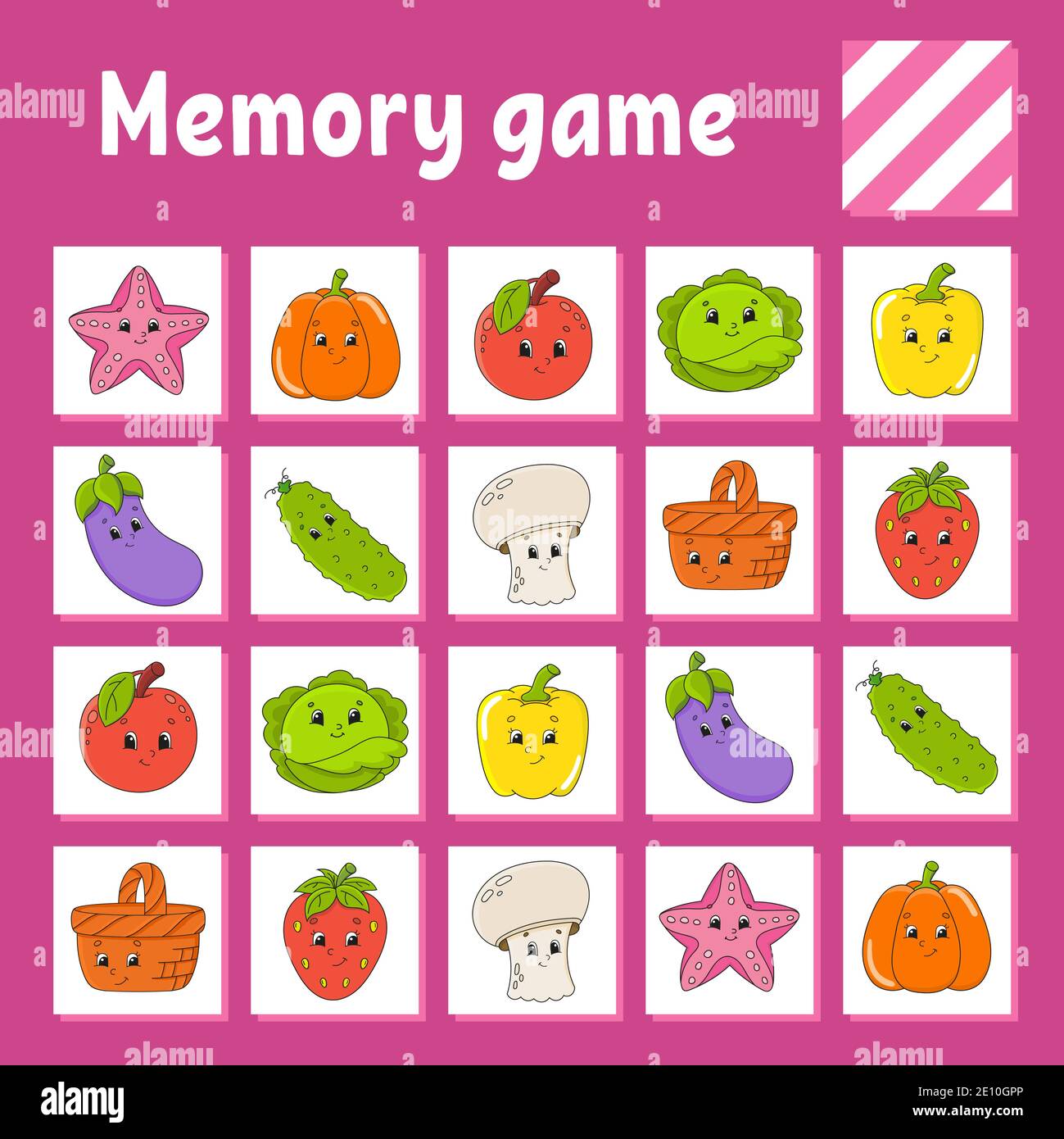 Memory game for kids. Education developing worksheet. Activity page ...