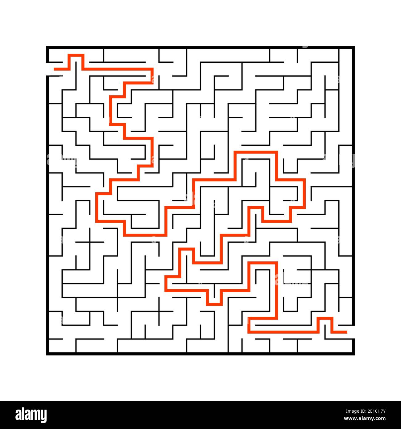 Abstact labyrinth. Educational game for kids. Puzzle for children. Maze ...