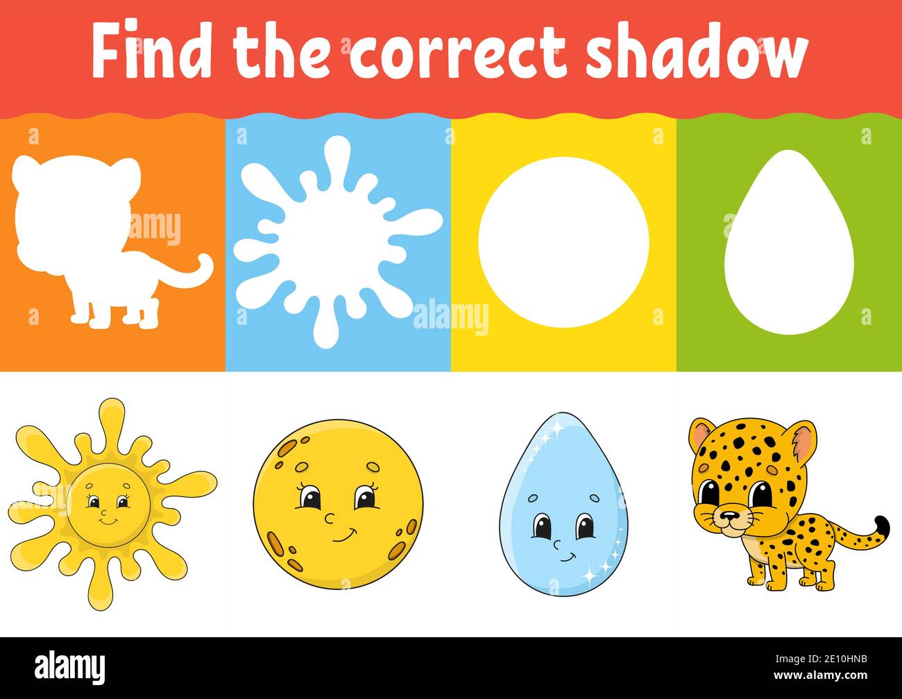 Find the correct shadow. Education developing worksheet. Matching game ...