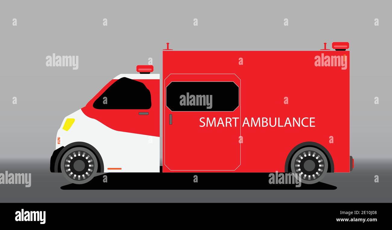 autonomous Smart Ambulance van car Stock Vector Image & Art - Alamy