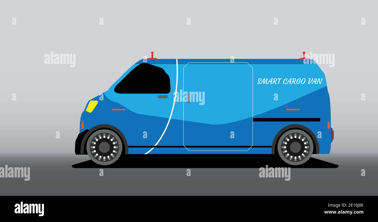 autonomous Smart Cargo van car Stock Vector Image & Art - Alamy