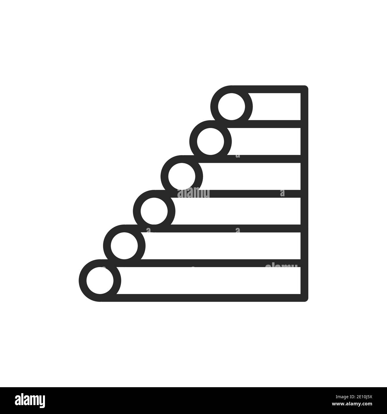 Rolled metal color line icon. Pictogram for web page, mobile app, promo ...