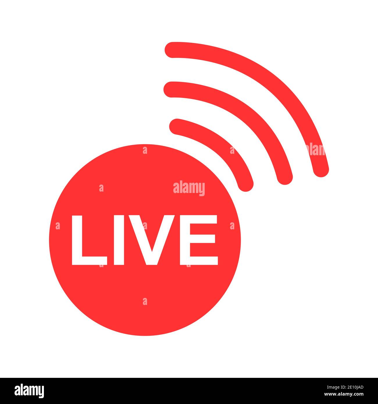 Live streaming icon. Modern vector button design isolated on white ...