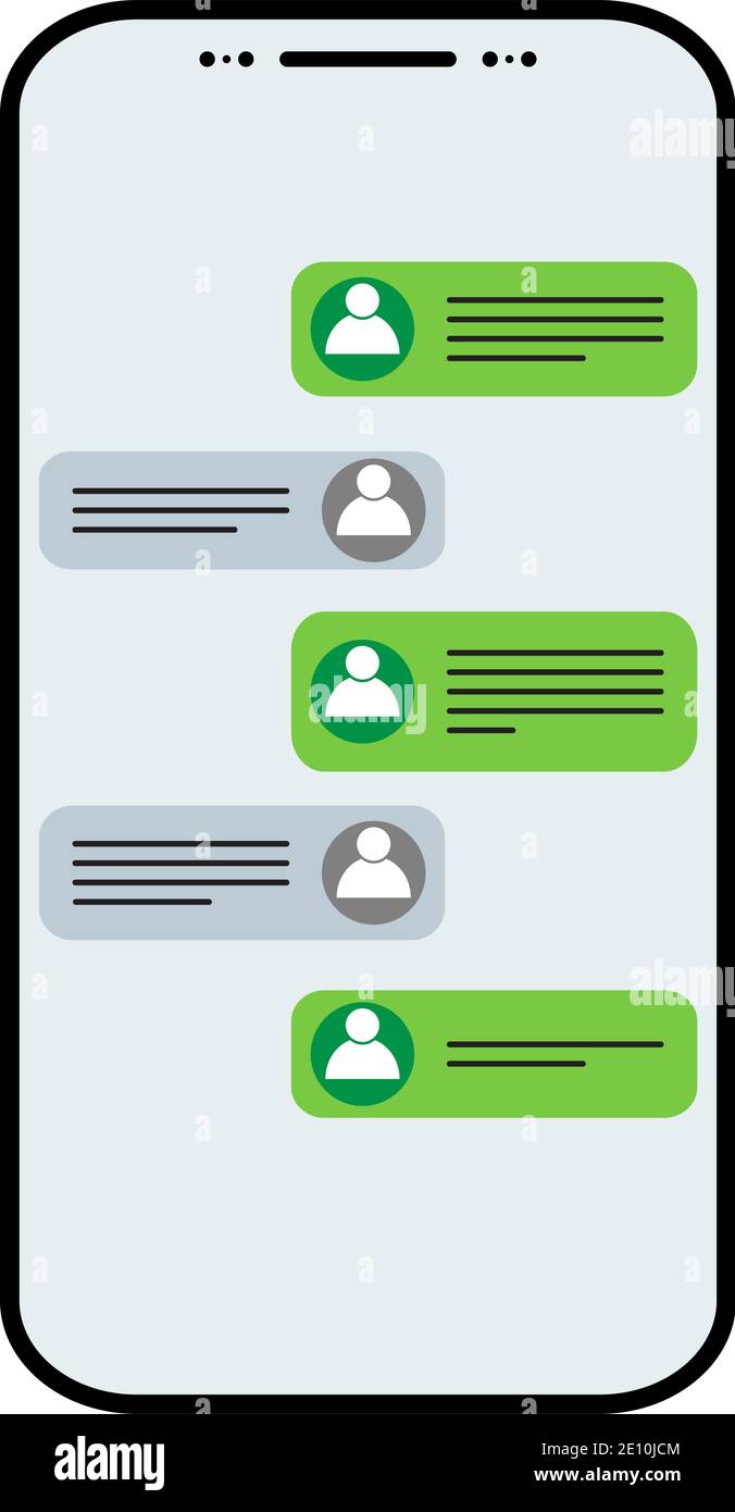 Social network icon concept. Vector chat messages notification in ... Social network icon concept. Vector chat messages notification in ...