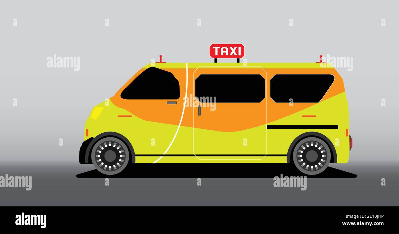 autonomous Smart Taxi Passenger van car Stock Vector Image & Art - Alamy