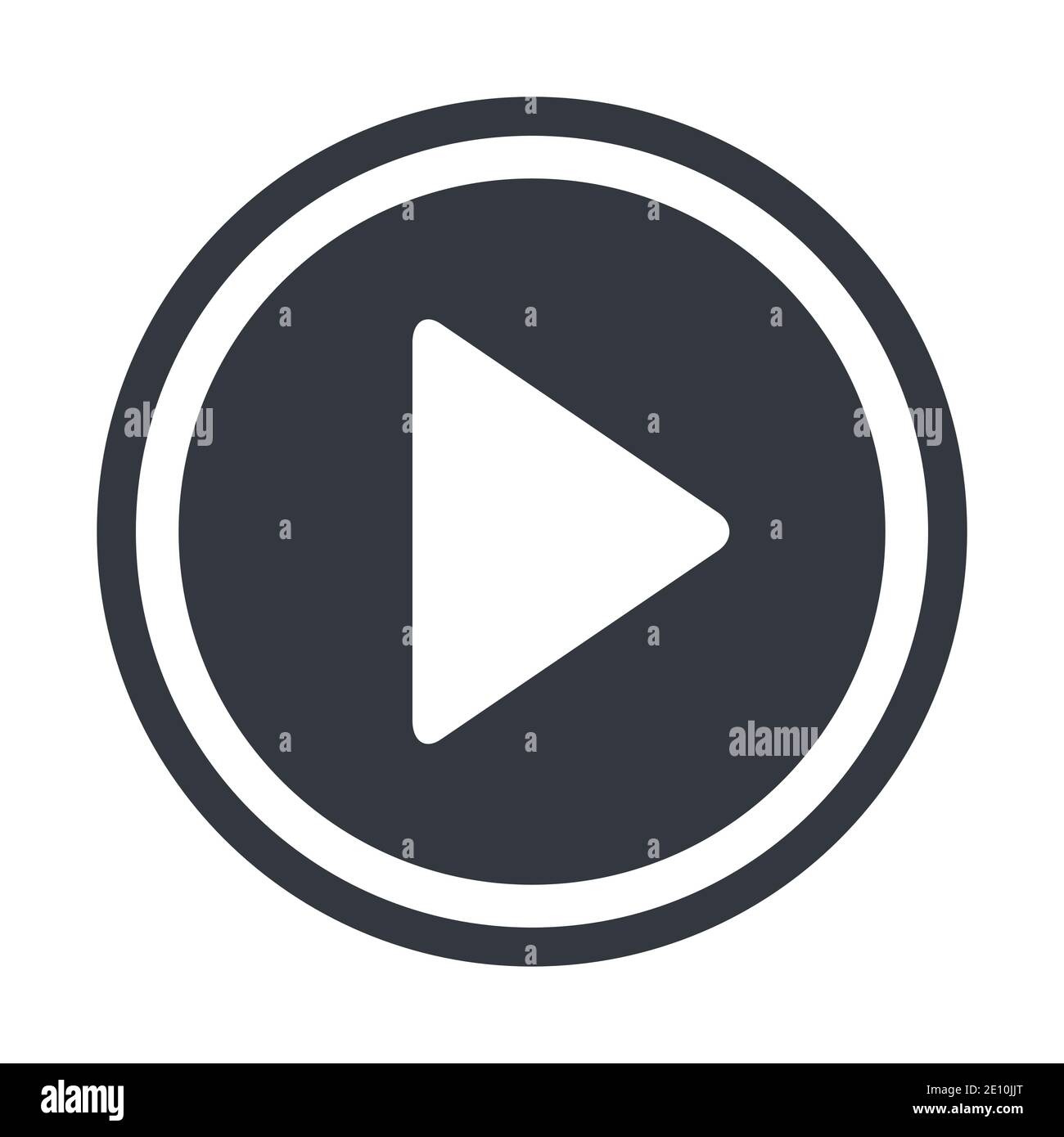 Play video button icon, sign vector isolated on white background Stock ...