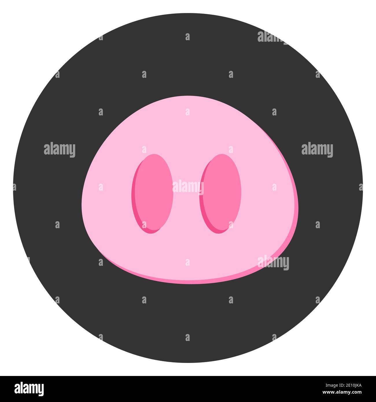 Pig nose icon for new year - chinese . Symbol isolated on white ...