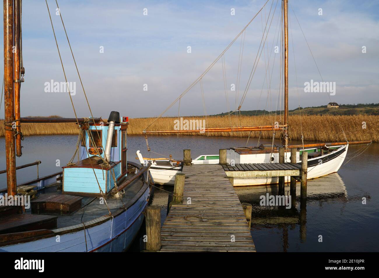 Boats On Ringköbing Fjord Stock Photo - Alamy