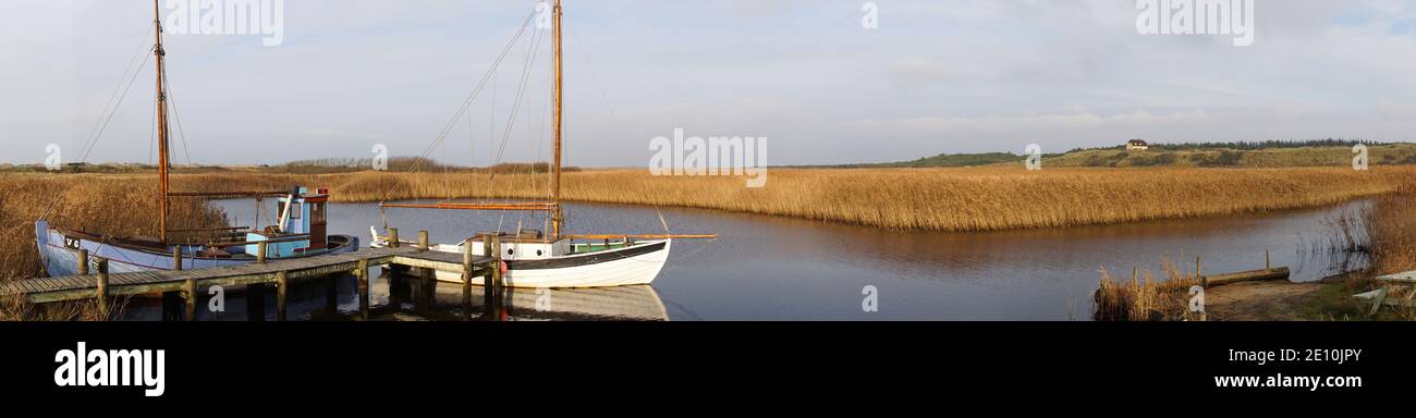 Boats On Ringköbing Fjord Stock Photo - Alamy