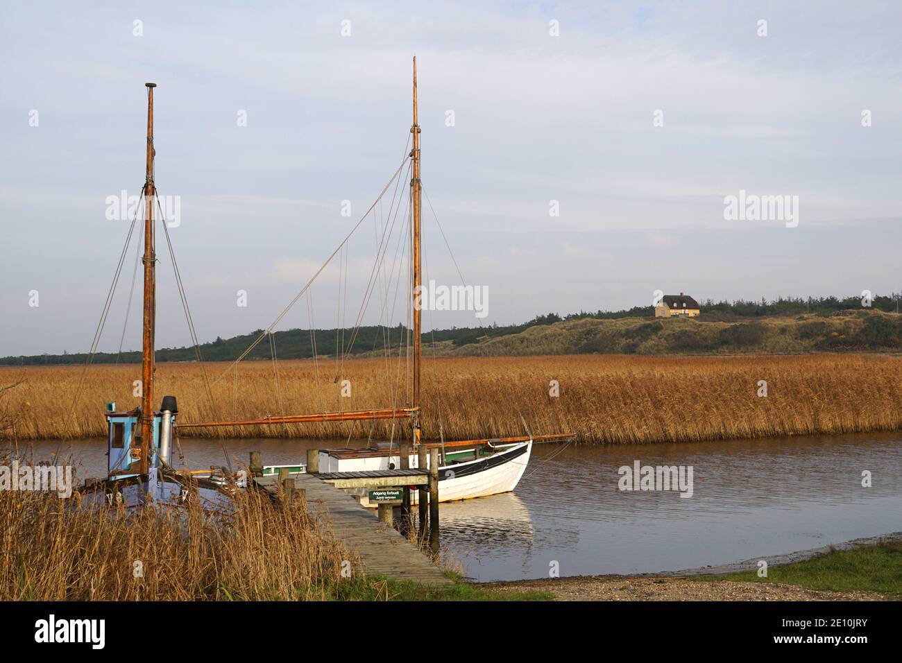 Boats On Ringköbing Fjord Stock Photo - Alamy