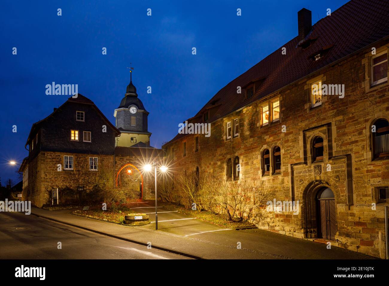 Germany street church old house houses building buildings hi-res stock ...