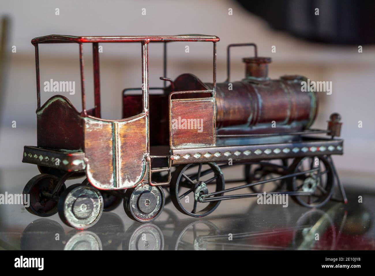 Iron Train Engine Vintage Toy Stock Photo - Alamy