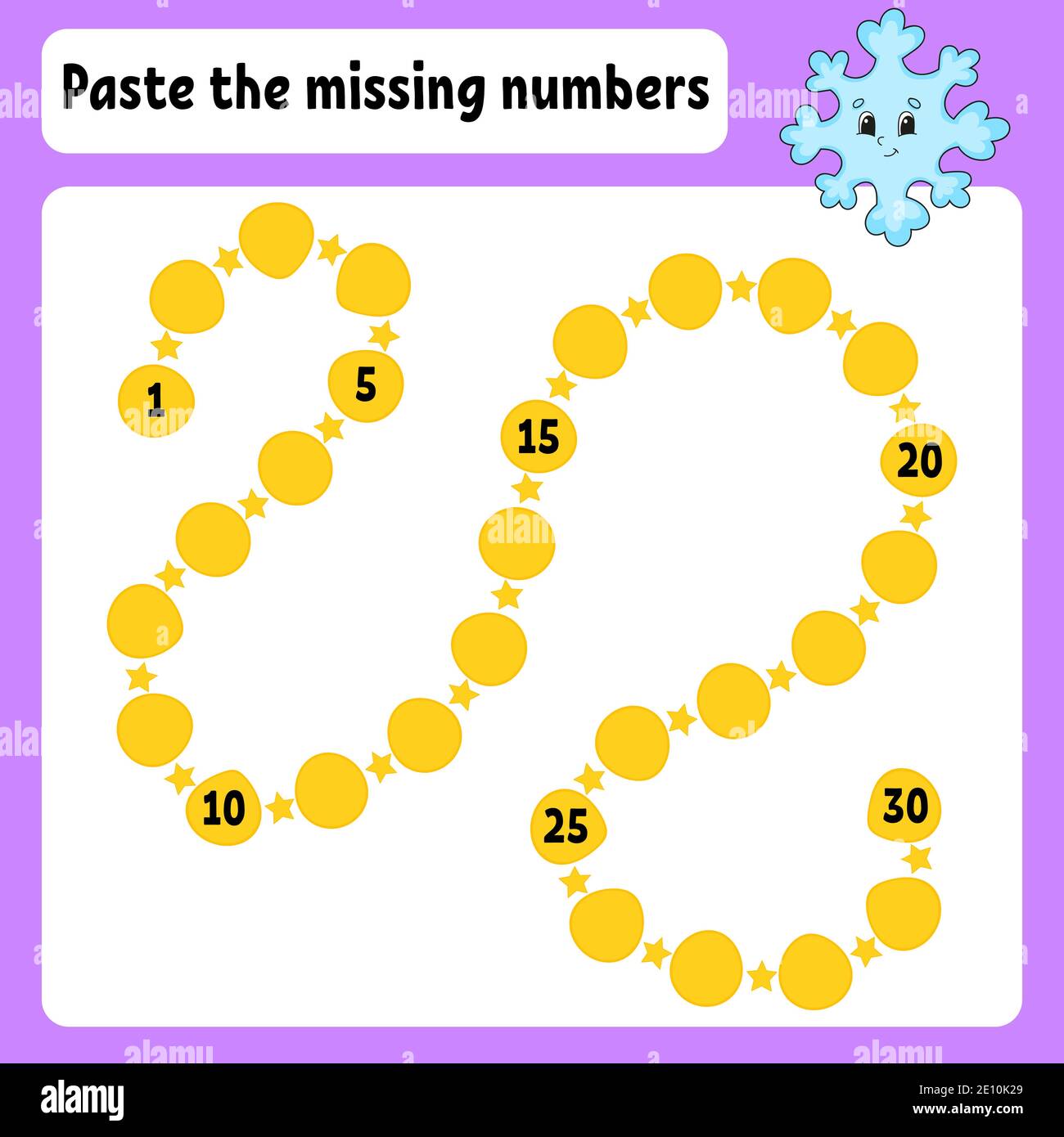 Paste the missing numbers. Handwriting practice. Learning numbers for ...