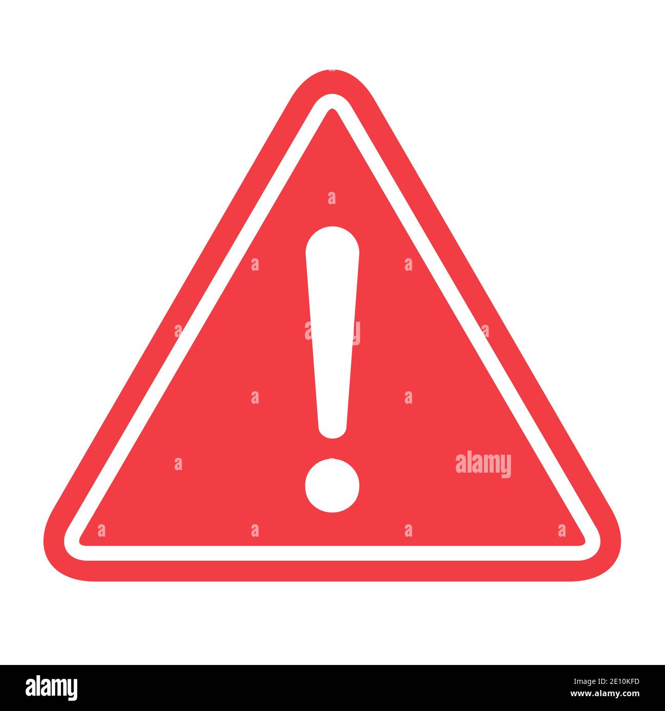 Hazard warning symbol vector icon flat sign symbol with exclamation ...