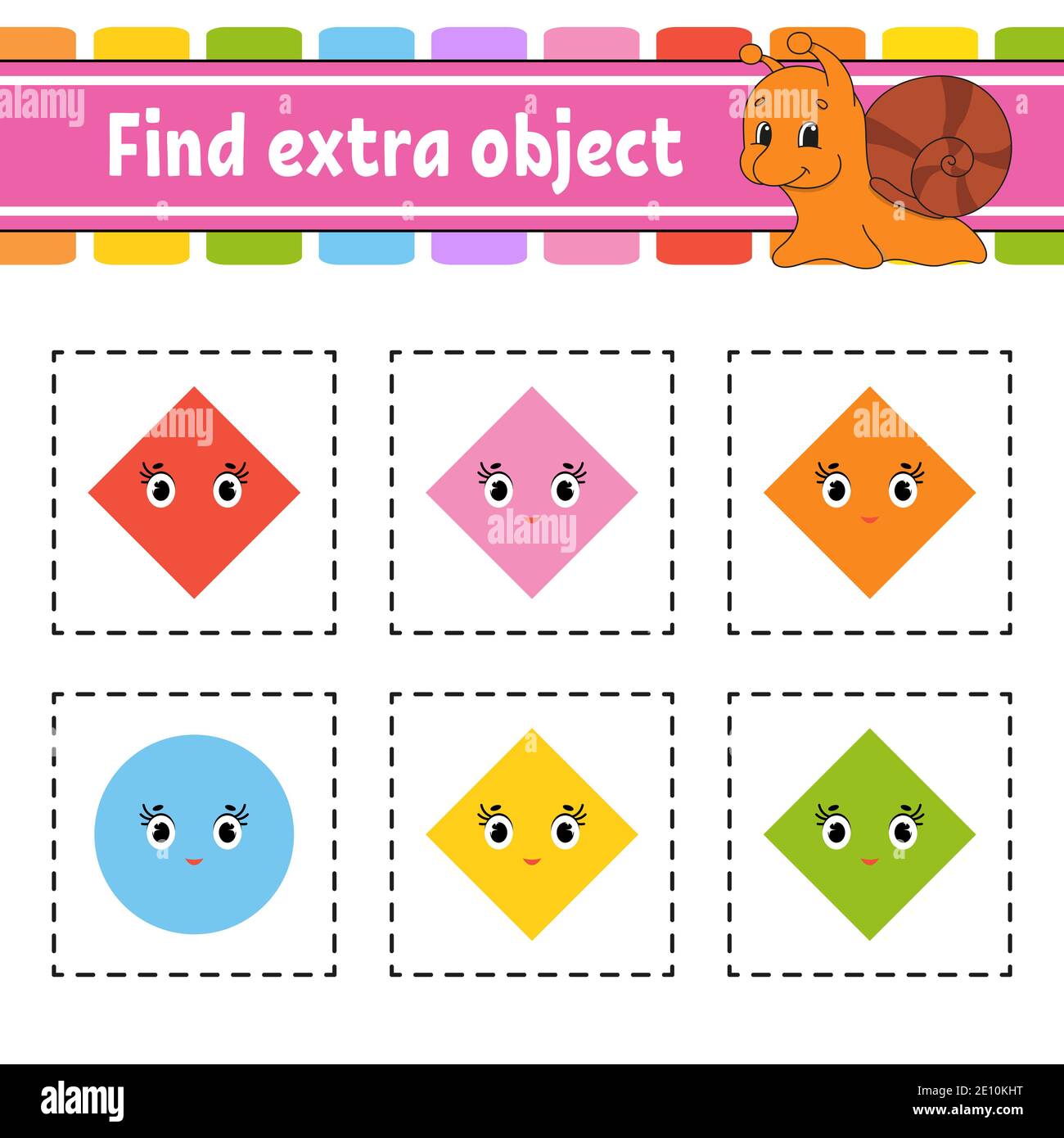 Find extra object. Educational activity worksheet for kids and toddlers ...