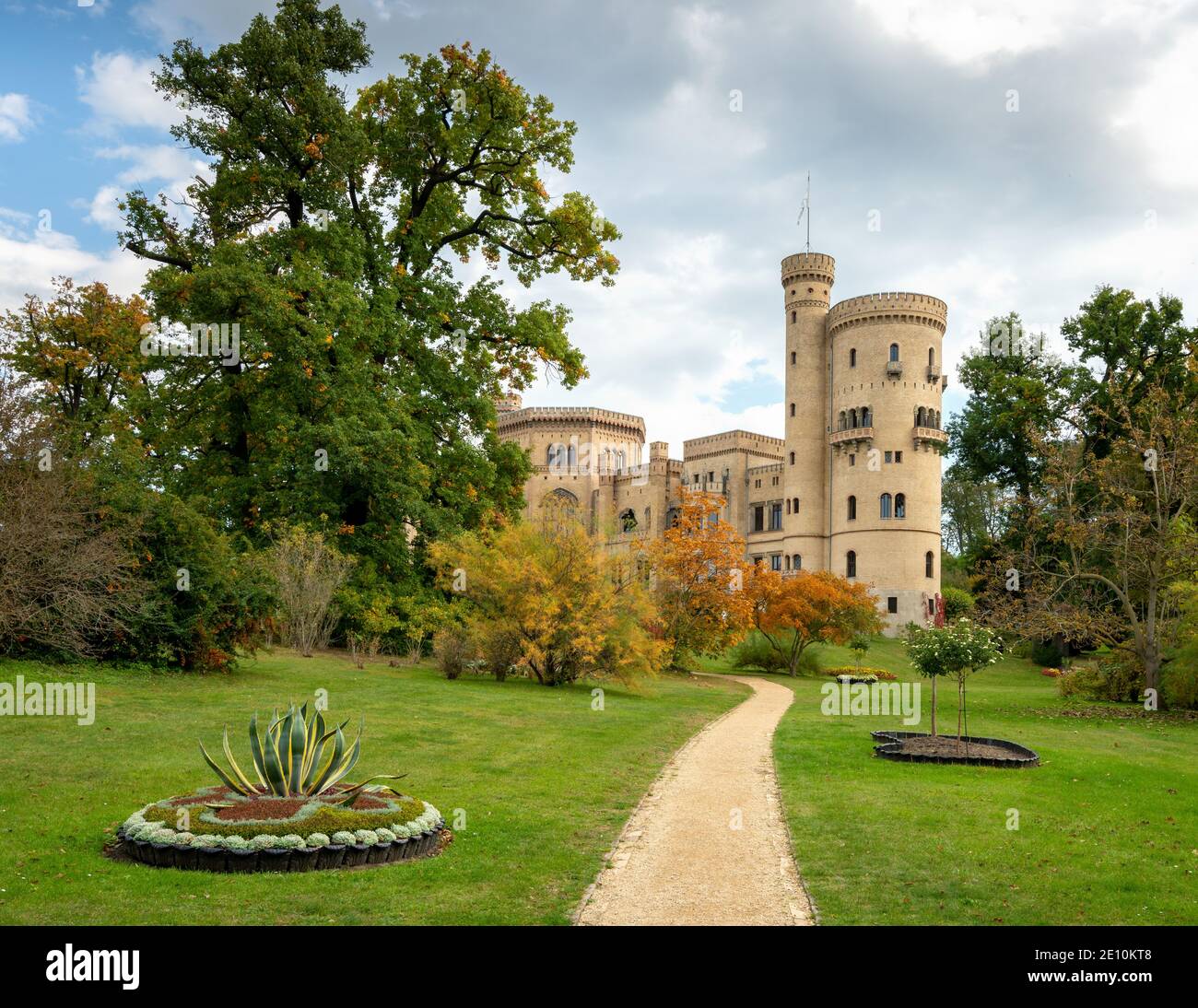 The Flatow Tower In The Park Babelsberg, Potsdam, Germany Stock Photo ...