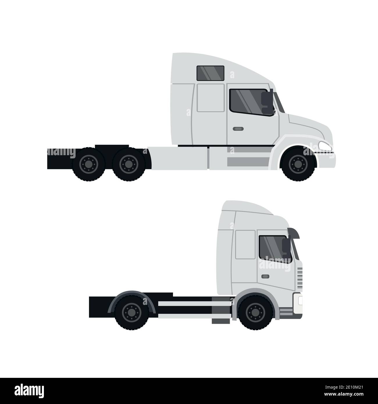 Semi tractor trailer rear Stock Vector Images - Alamy