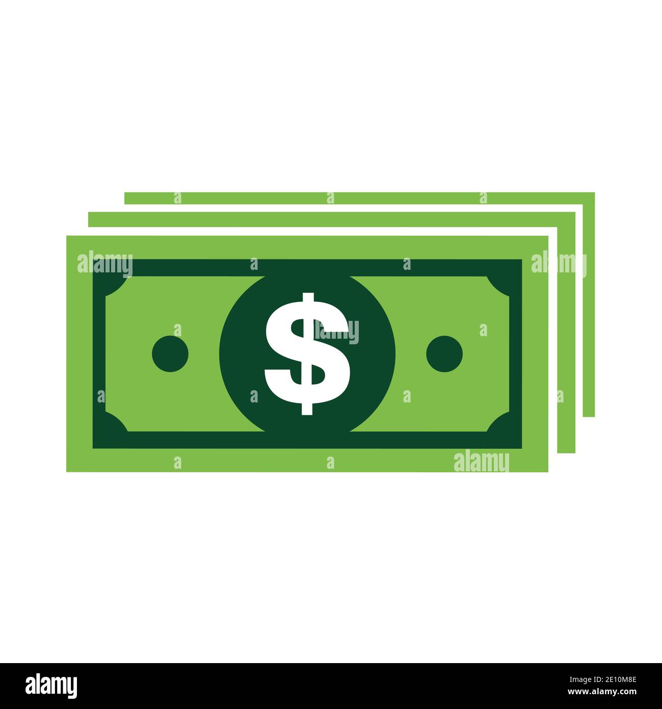 Modern dollar sign vector. Paper money symbol isolated on white ...