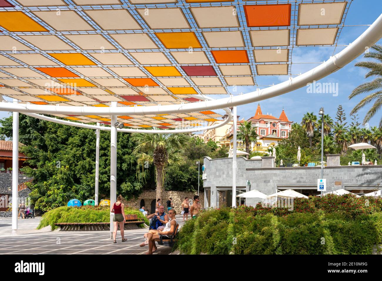 Modern Sun Roof In Tenerife Stock Photo - Alamy