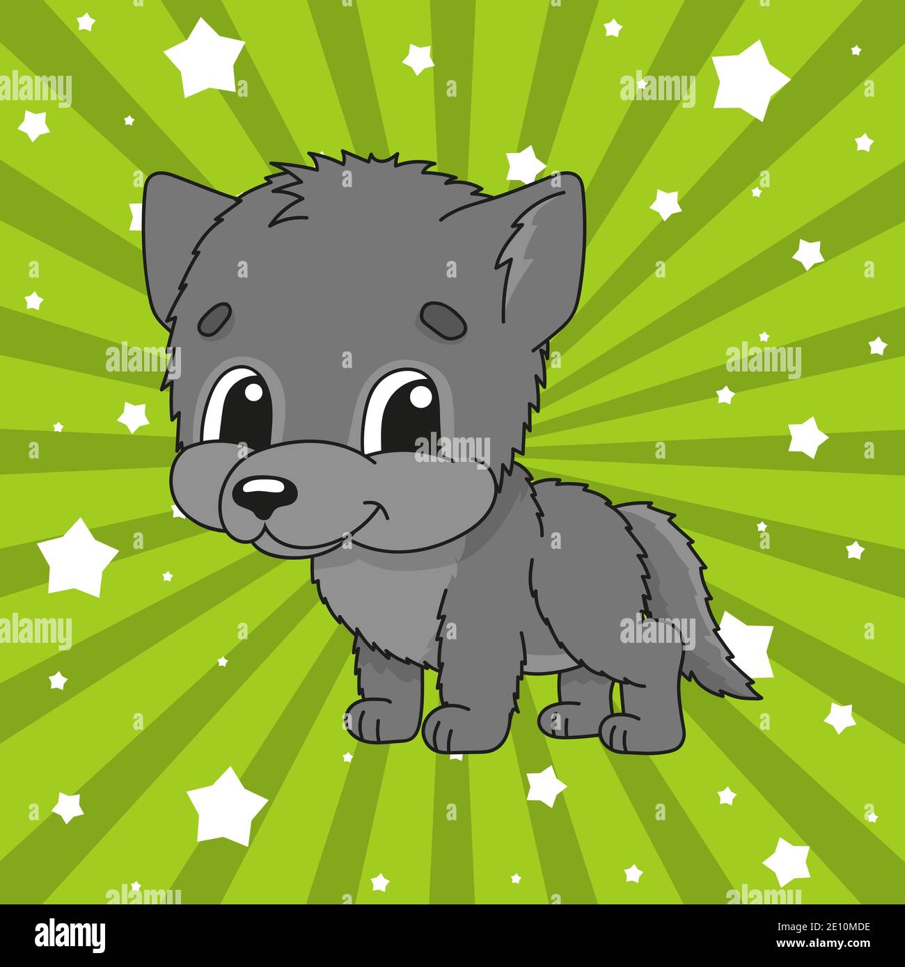 Cute cartoon character. Colorful vector illustration. Isolated on color ...