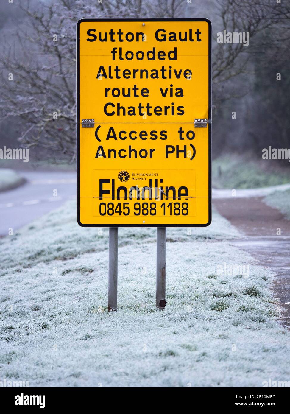 Sutton gault flooded sign hi-res stock photography and images - Alamy