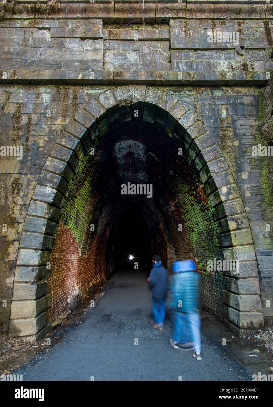 Western end of the historic Blue Ridge Tunnel in Afton, Virginia, now ...