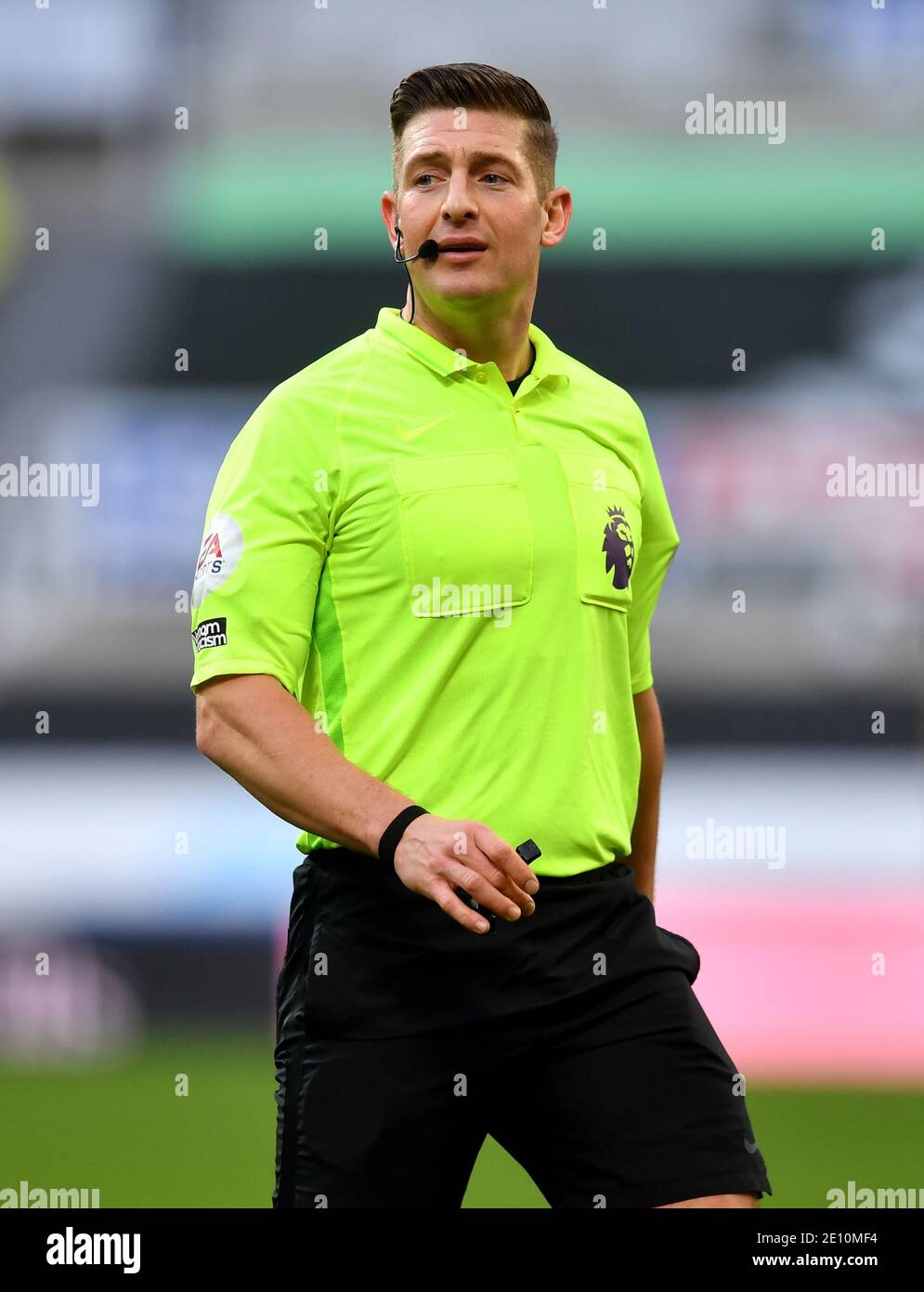 Referee Rob Jones during the Premier League match at St James' Park ...