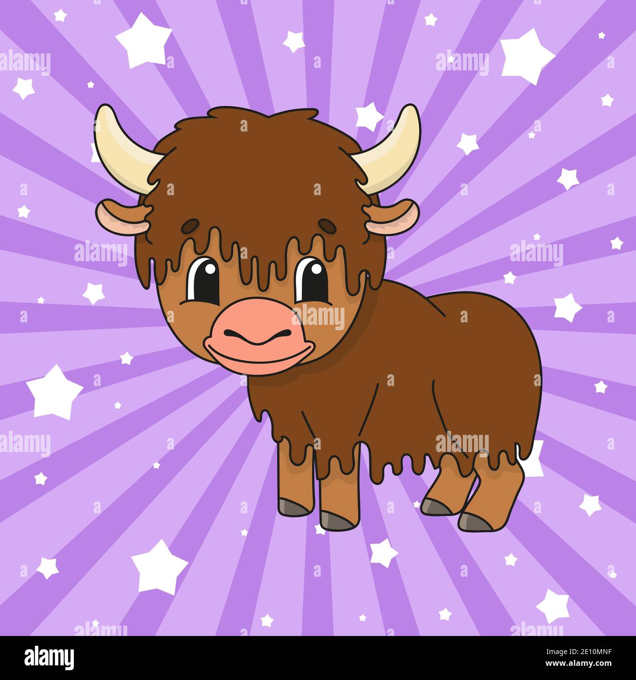Cute cartoon character. Colorful vector illustration. Isolated on color ...
