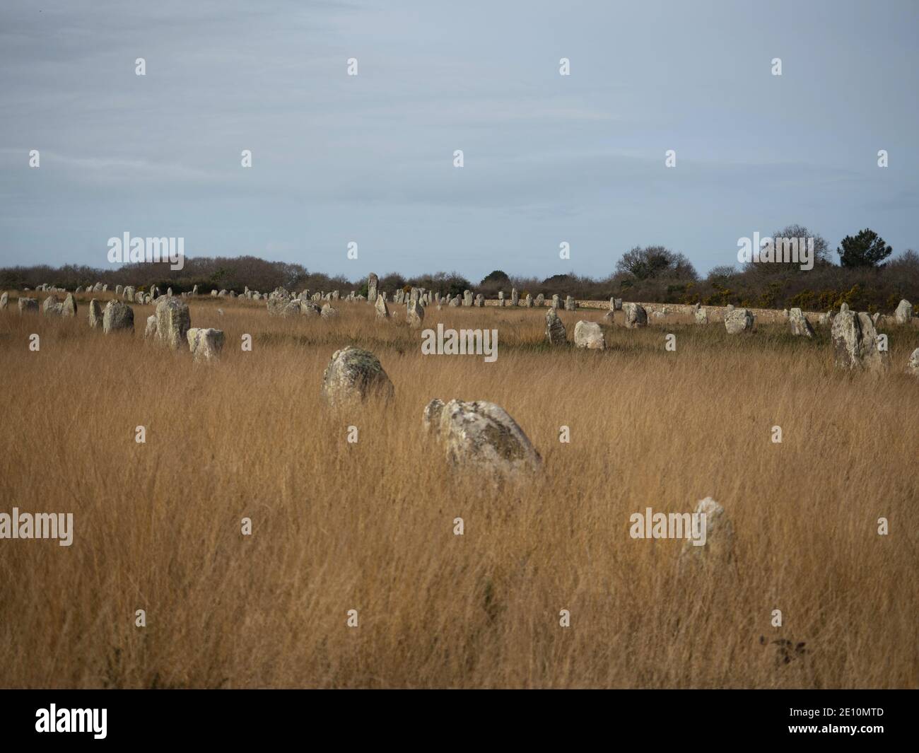 Pre celtic Carnac standing granite stones menhir megalith monolith rock ...