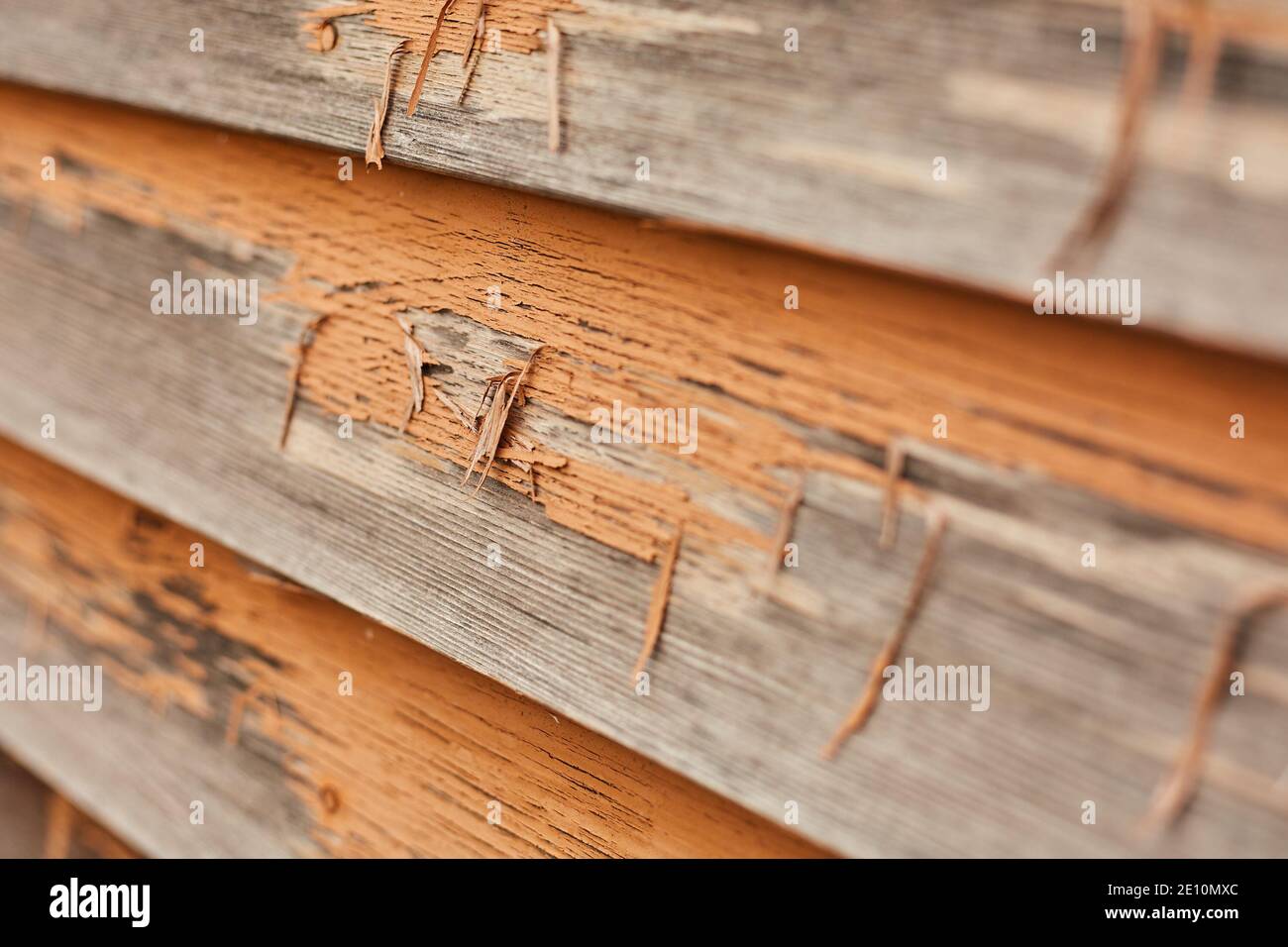 Peeling Paint on Siding, Side View 3 Stock Photo - Alamy
