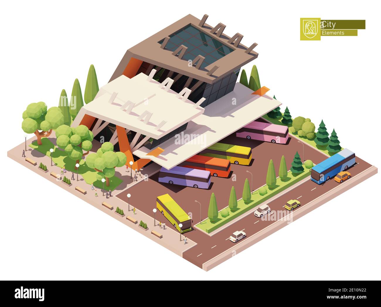 Station of bus Cut Out Stock Images & Pictures - Alamy