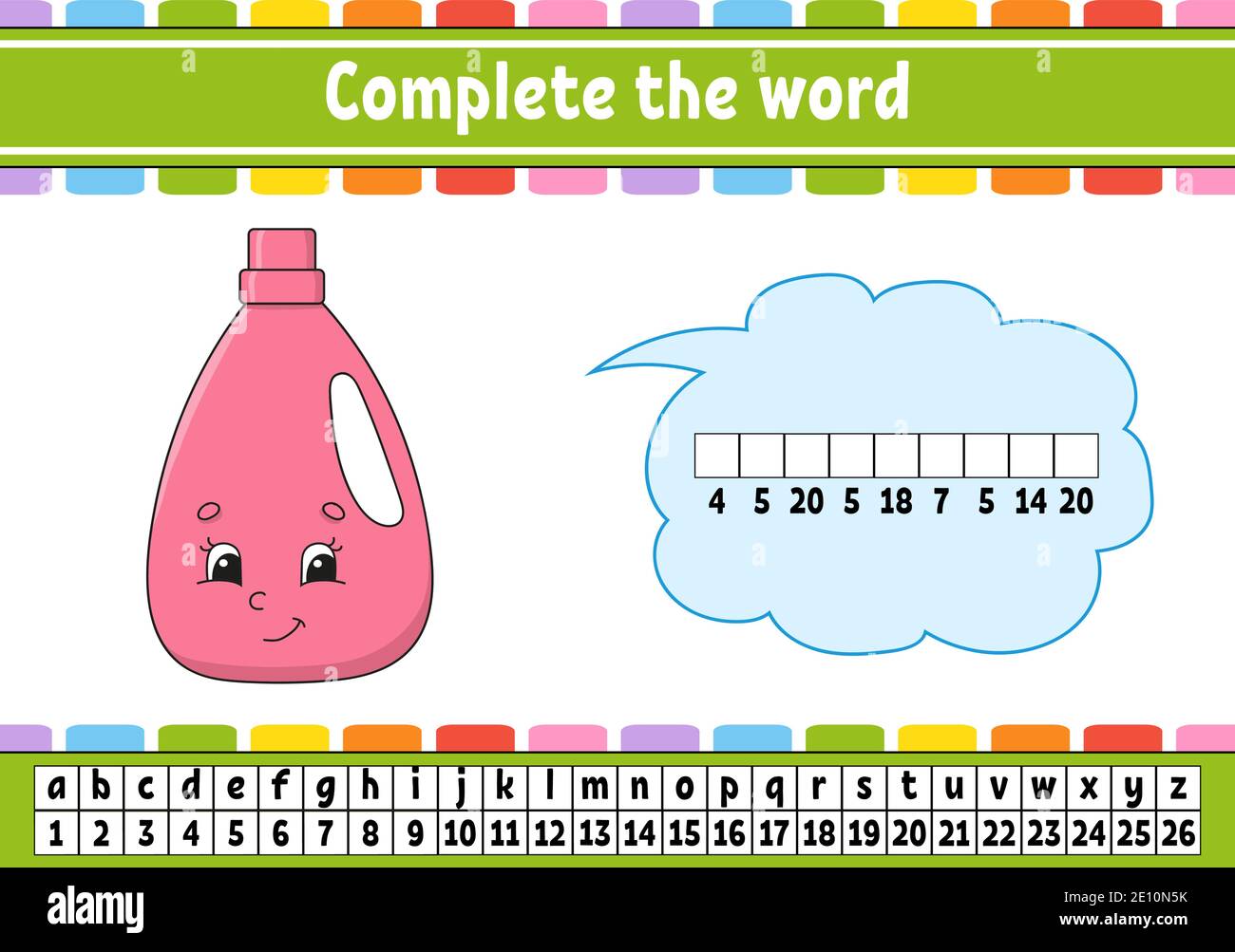 Complete the words. Cipher code. Learning vocabulary and numbers ...