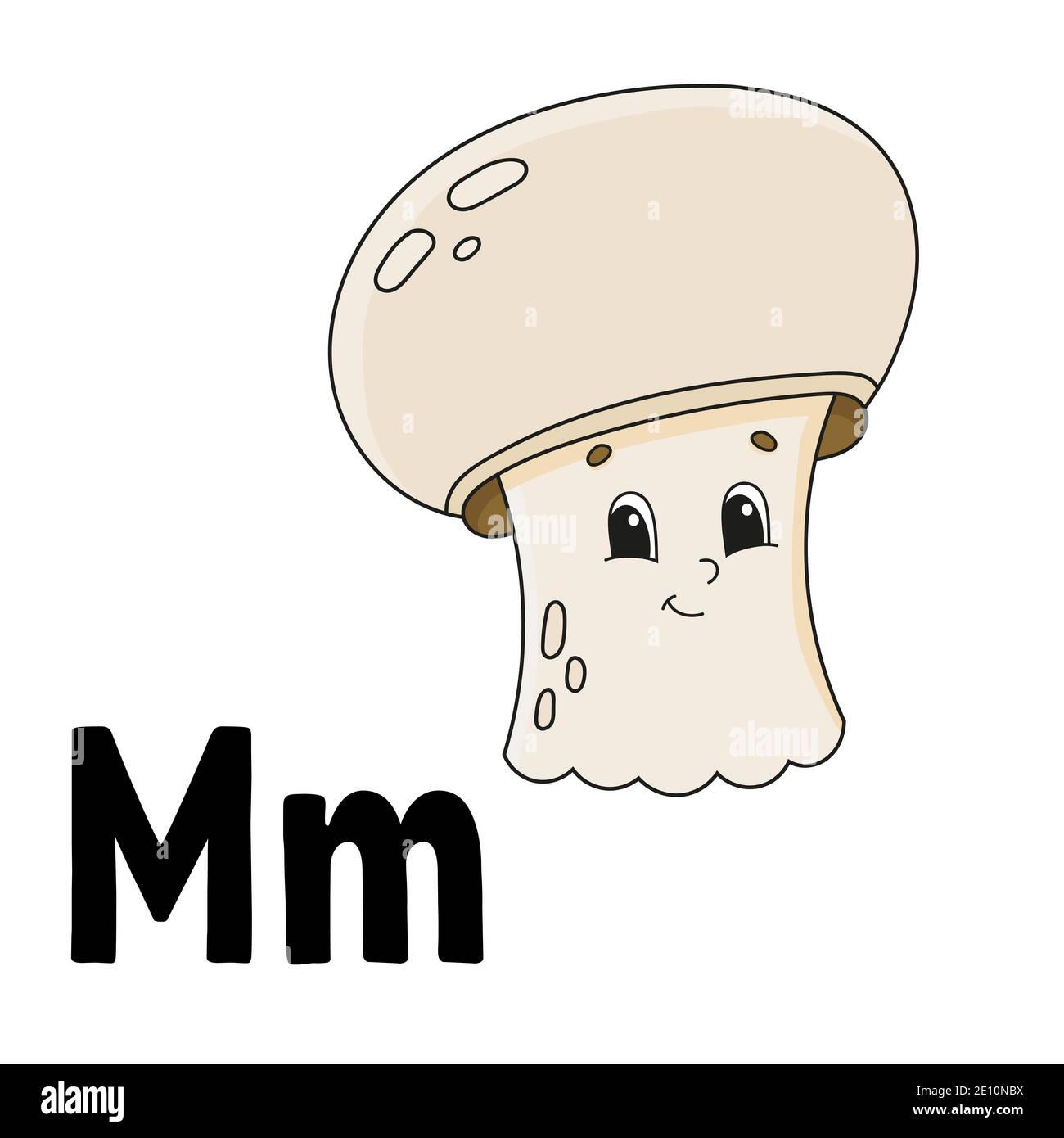 Funny alphabet. ABC flash cards. Cartoon cute character isolated on ...
