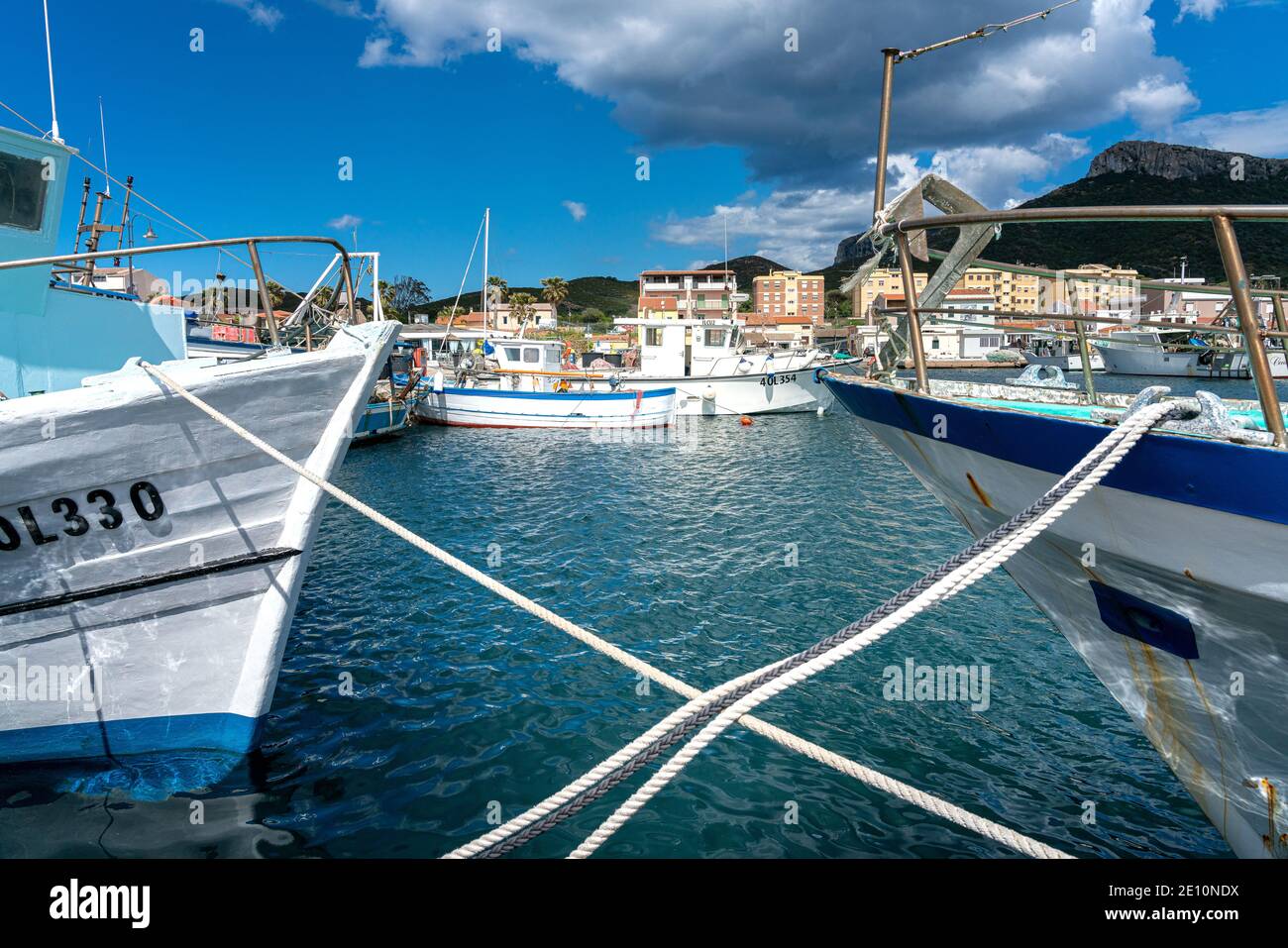 Fishing Boats In The Port Of Figari On The Golfo Aranci In Sardinia ...
