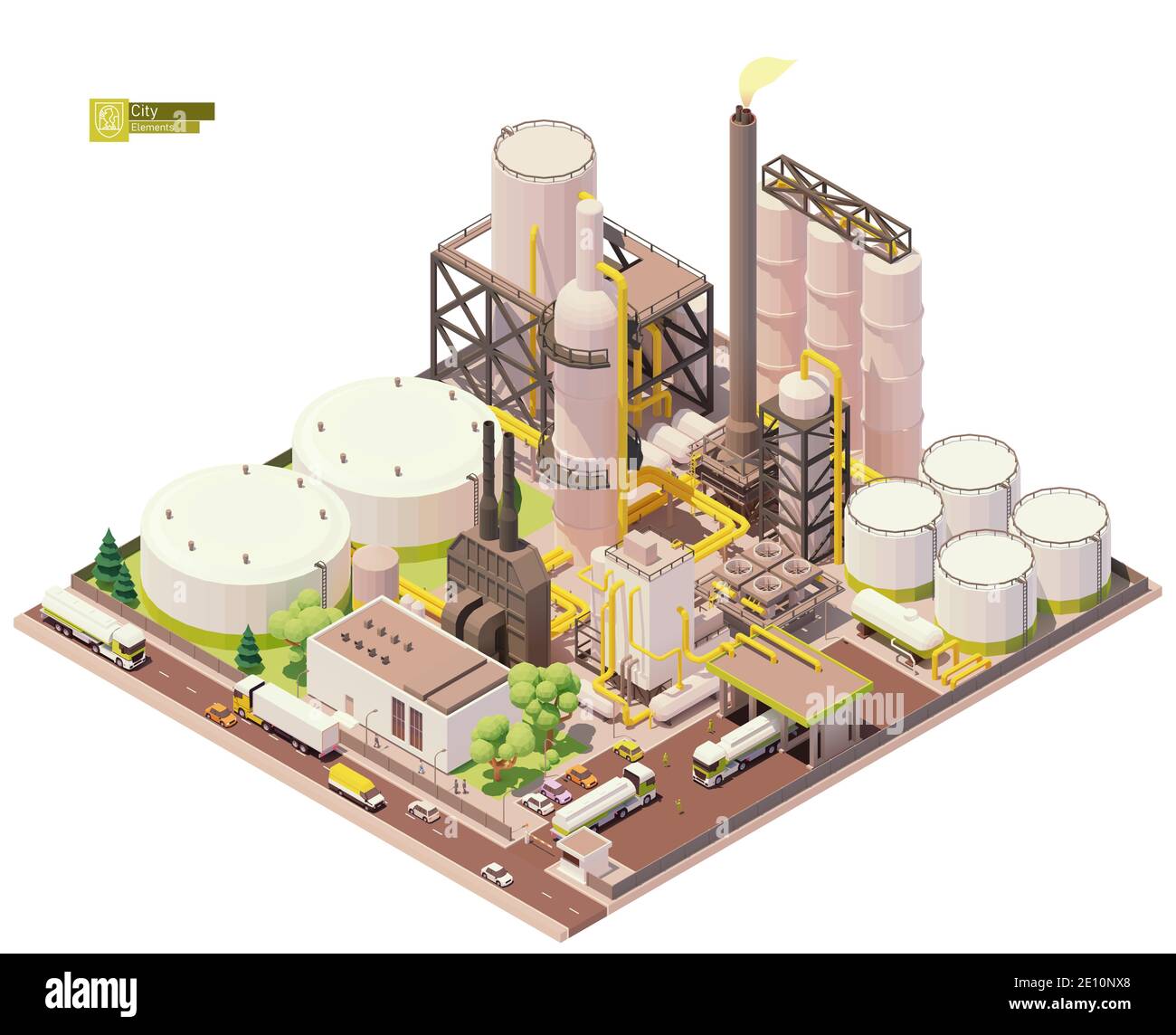Vector isometric oil refinery plant Stock Vector Image & Art - Alamy