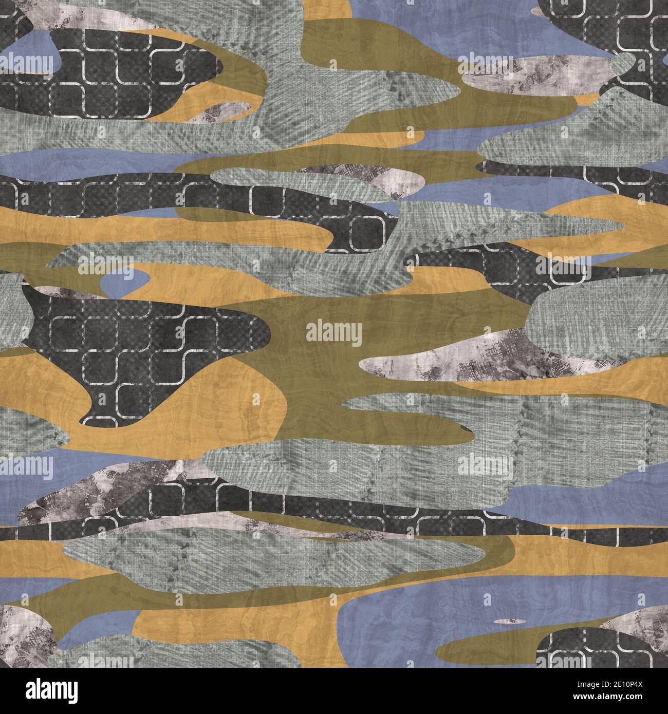 Seamless collage in camo shapes vivid montage Stock Photo - Alamy